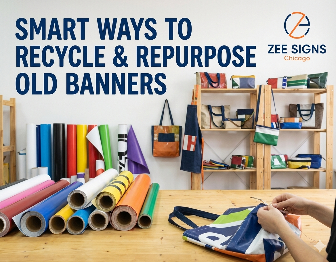 Smart Ways to Recycle & Repurpose Old Banners | Zee signs